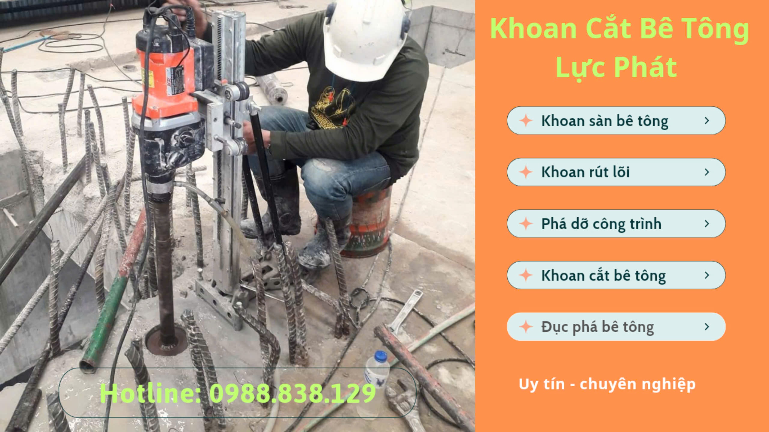 Báo giá dịch vụ khoan rút lõi bê tông tại Đồng Nai Giá Mới nhất 2O25